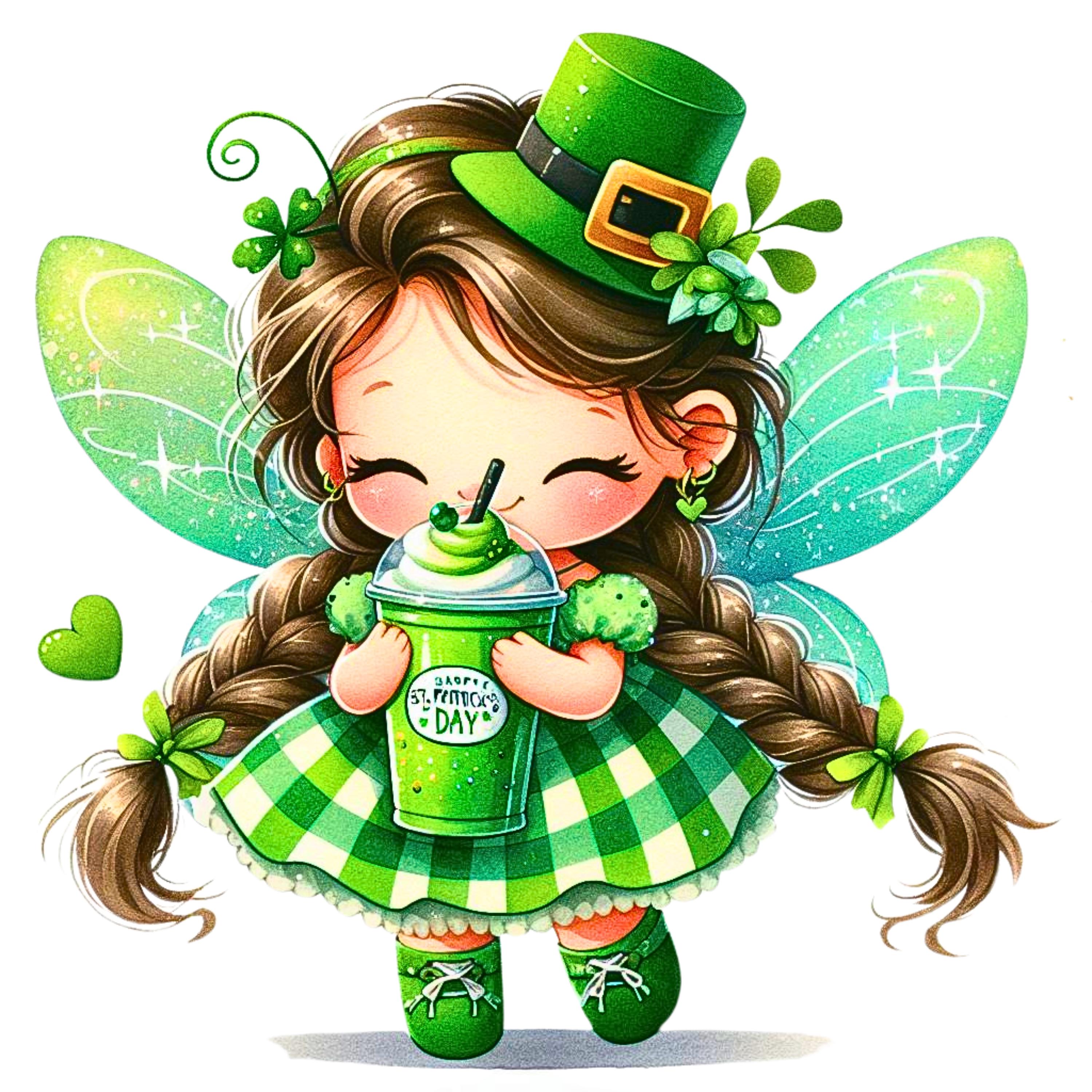 St. Patrick's Day Fairy Clipart Bundle I St. Patrick's Day Fairies Pngs ...