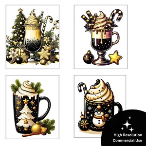 Watercolor Christmas Drinks Clipart Bundle Holiday Beverage ...