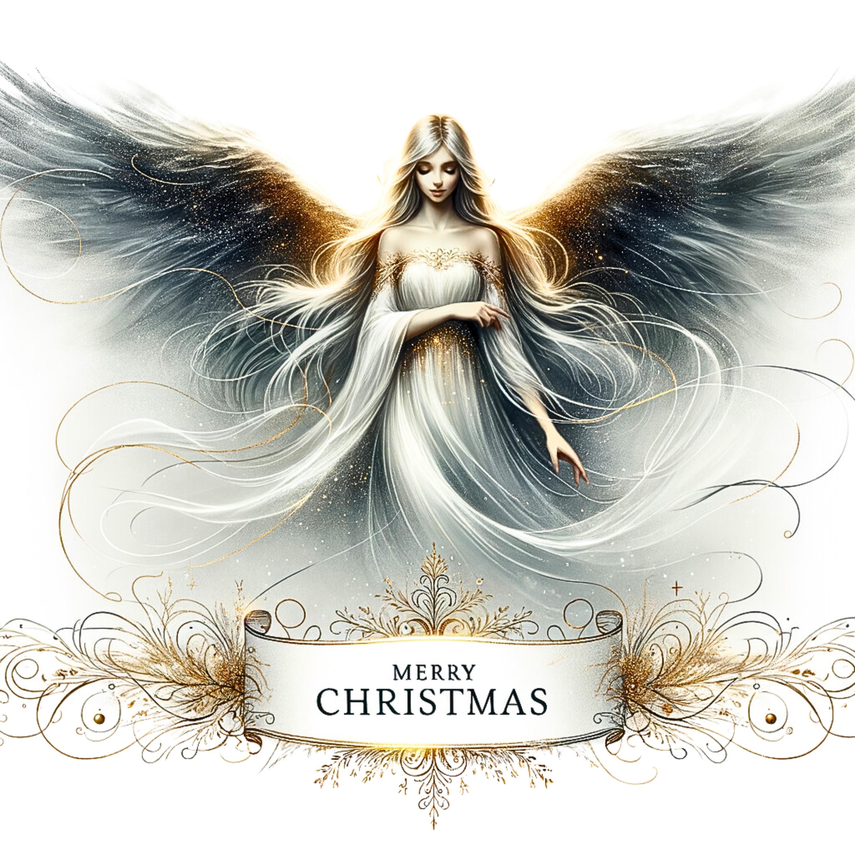 Christmas Angel Clipart Bundle for Holiday Designs I Watercolor Angel ...