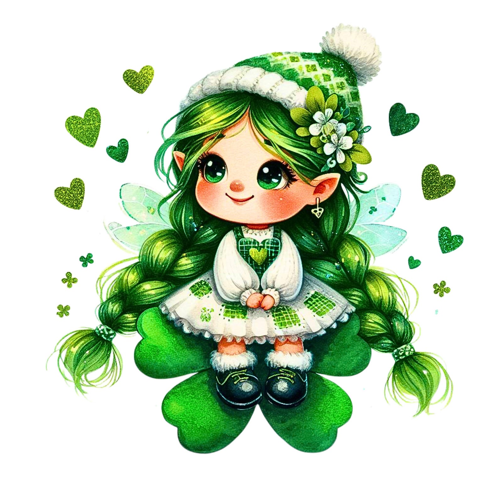 St. Patrick's Day Fairy Clipart Bundle I St. Patrick's Day Fairies Pngs ...