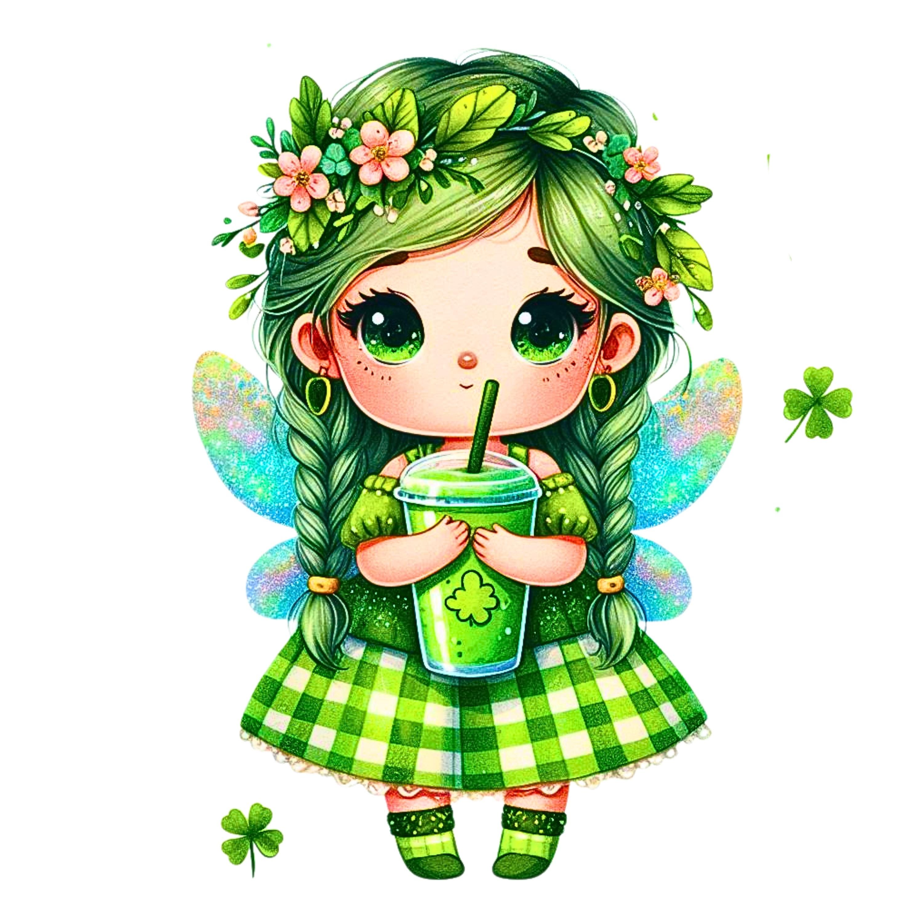 St. Patrick's Day Fairy Clipart Bundle I St. Patrick's Day Fairies Pngs ...