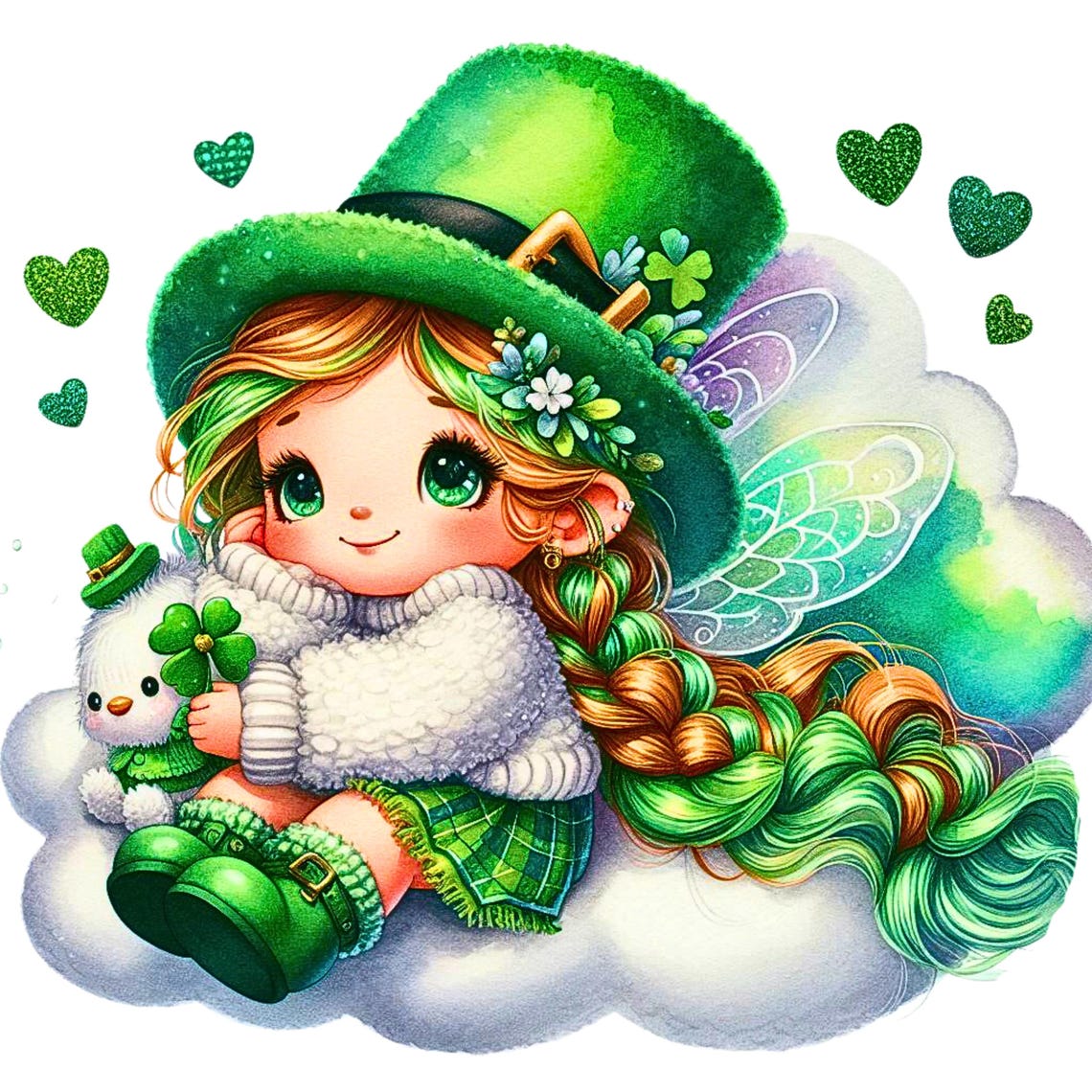 St. Patrick's Day Fairy Clipart Bundle I St. Patrick's Day Fairies Pngs ...