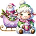 Cute Christmas Sheep Clipart PNG Bundle | 5 Festive Sheep Designs ...