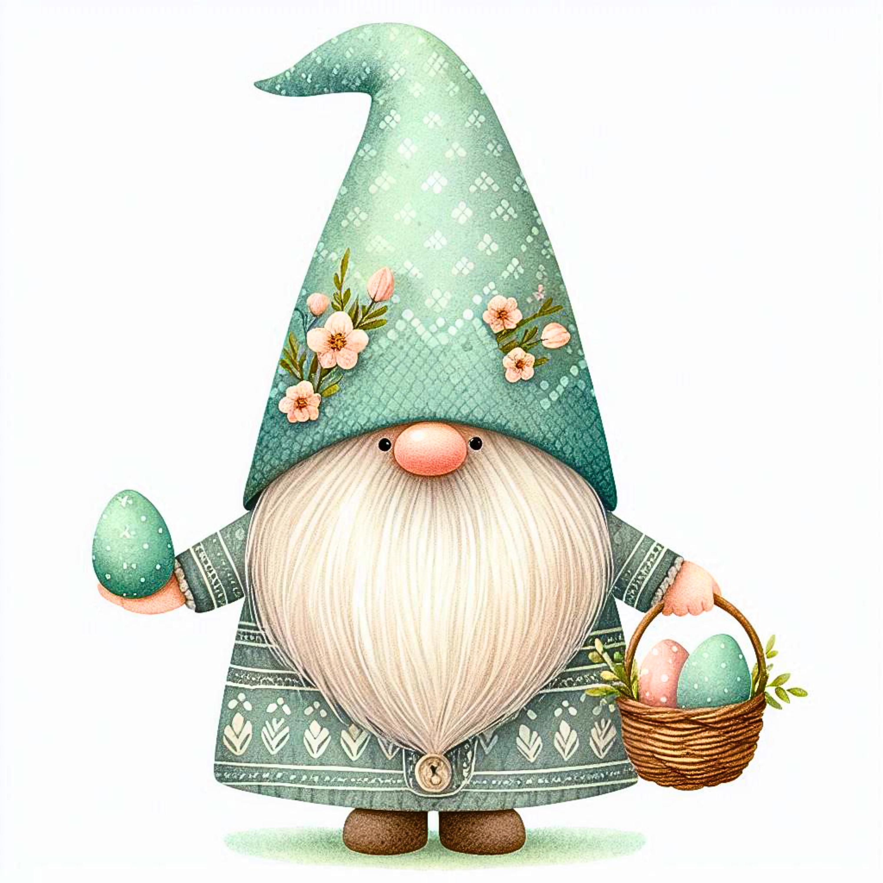 Cute Easter Gnome Clipart Bundle I Easter Clipart PNG Digital Download ...