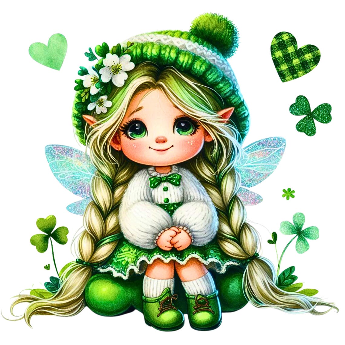 St. Patrick's Day Fairy Clipart Bundle I St. Patrick's Day Fairies Pngs ...