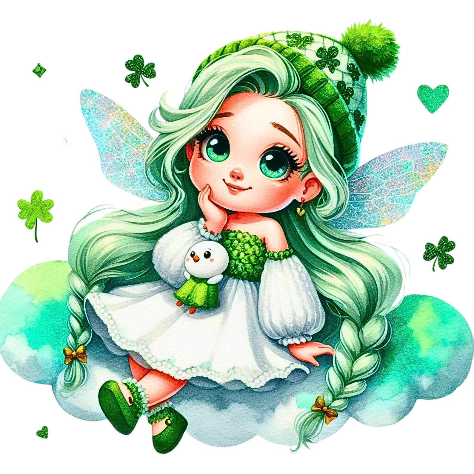 St. Patrick's Day Fairy Clipart Bundle I St. Patrick's Day Fairies Pngs ...