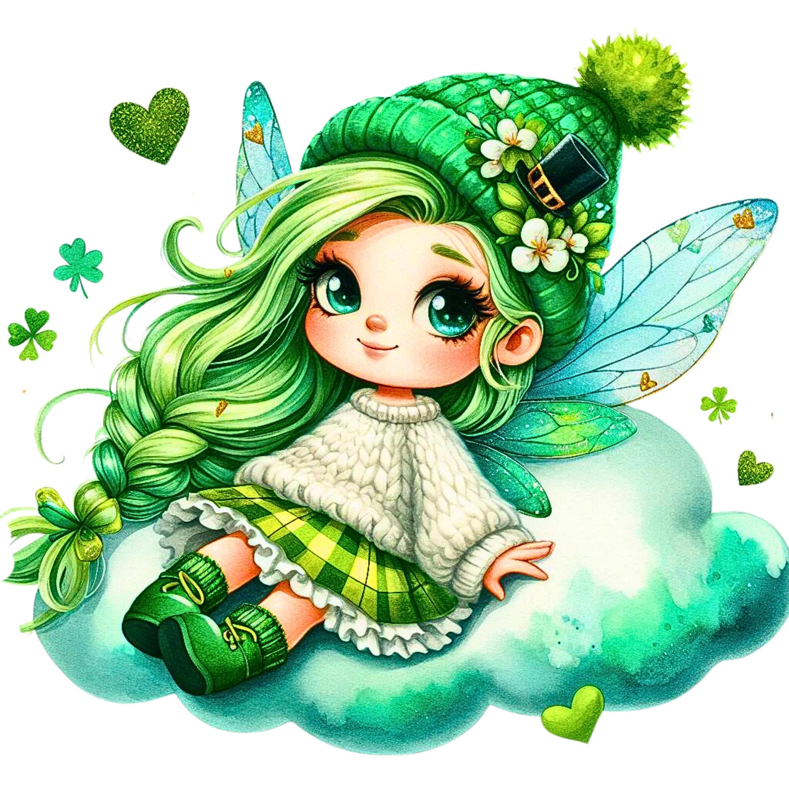St. Patrick's Day Fairy Clipart Bundle I St. Patrick's Day Fairies Pngs ...