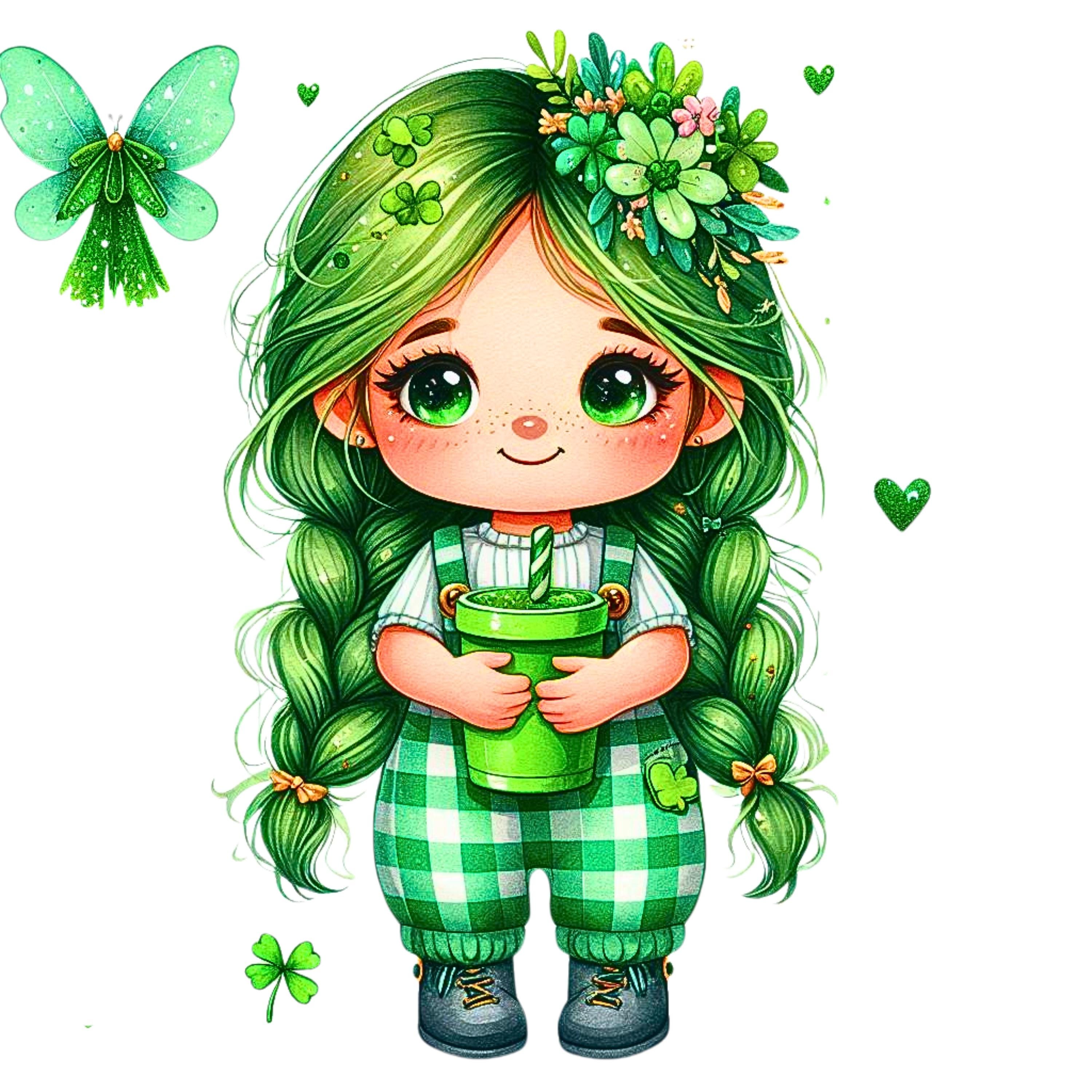 St. Patrick's Day Fairy Clipart Bundle I St. Patrick's Day Fairies Pngs ...