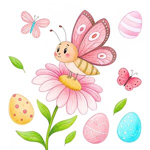 Easter Butterflies Clipart Bundle I Cute Easter Butterflies PNG I ...