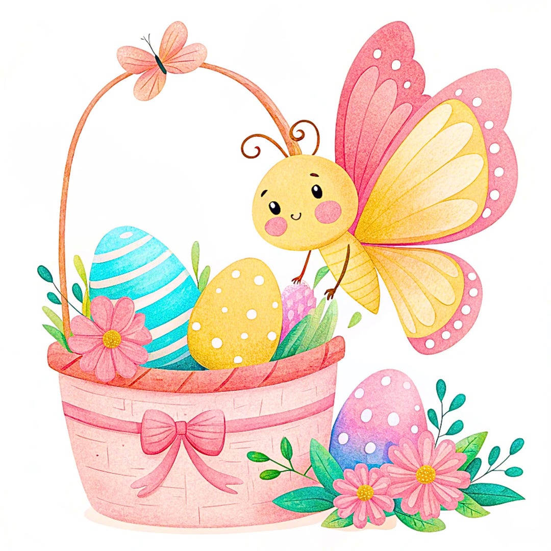 Easter Butterflies Clipart Bundle I Cute Easter Butterflies PNG I ...