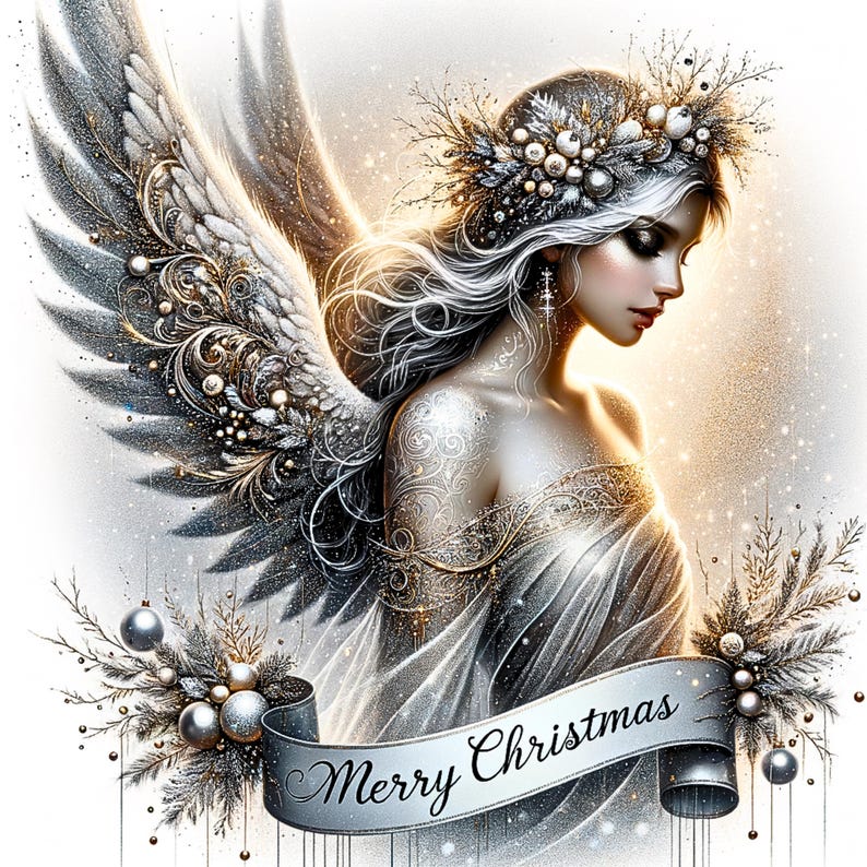 Christmas Angel Clipart Bundle for Holiday Designs I Watercolor Angel ...