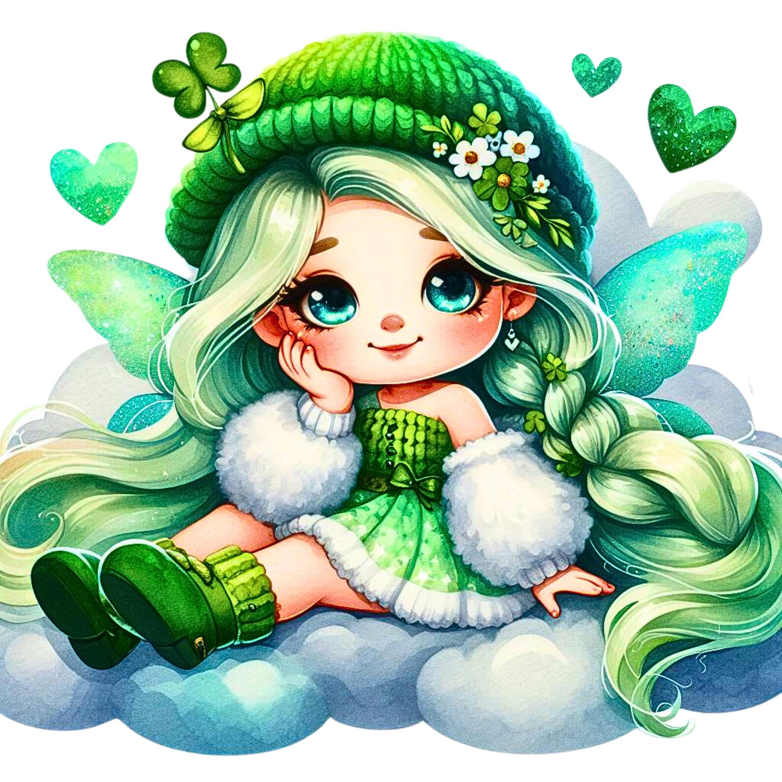 St. Patrick's Day Fairy Clipart Bundle I St. Patrick's Day Fairies Pngs ...