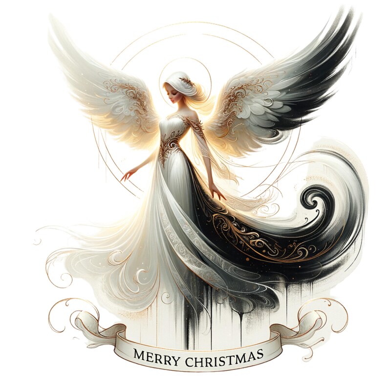 Christmas Angel Clipart Bundle for Holiday Designs I Watercolor Angel ...