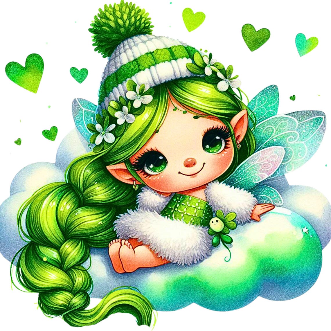 St. Patrick's Day Fairy Clipart Bundle I St. Patrick's Day Fairies Pngs ...