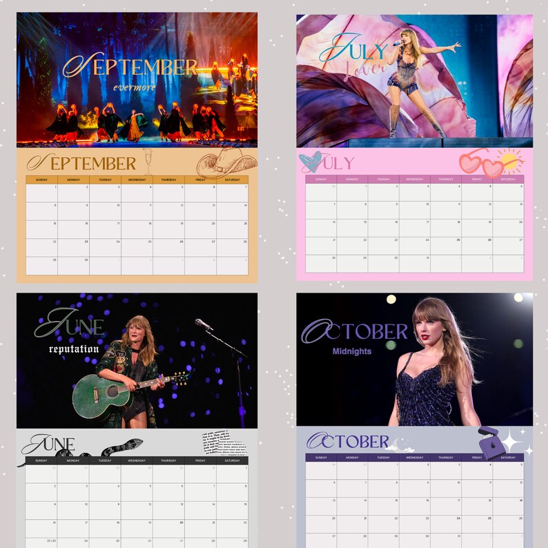 Eras 2024 Calendar Taylor Swift Calendar - Etsy