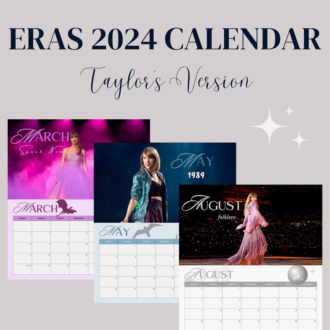 Eras 2024 Calendar Taylor Swift Calendar - Etsy