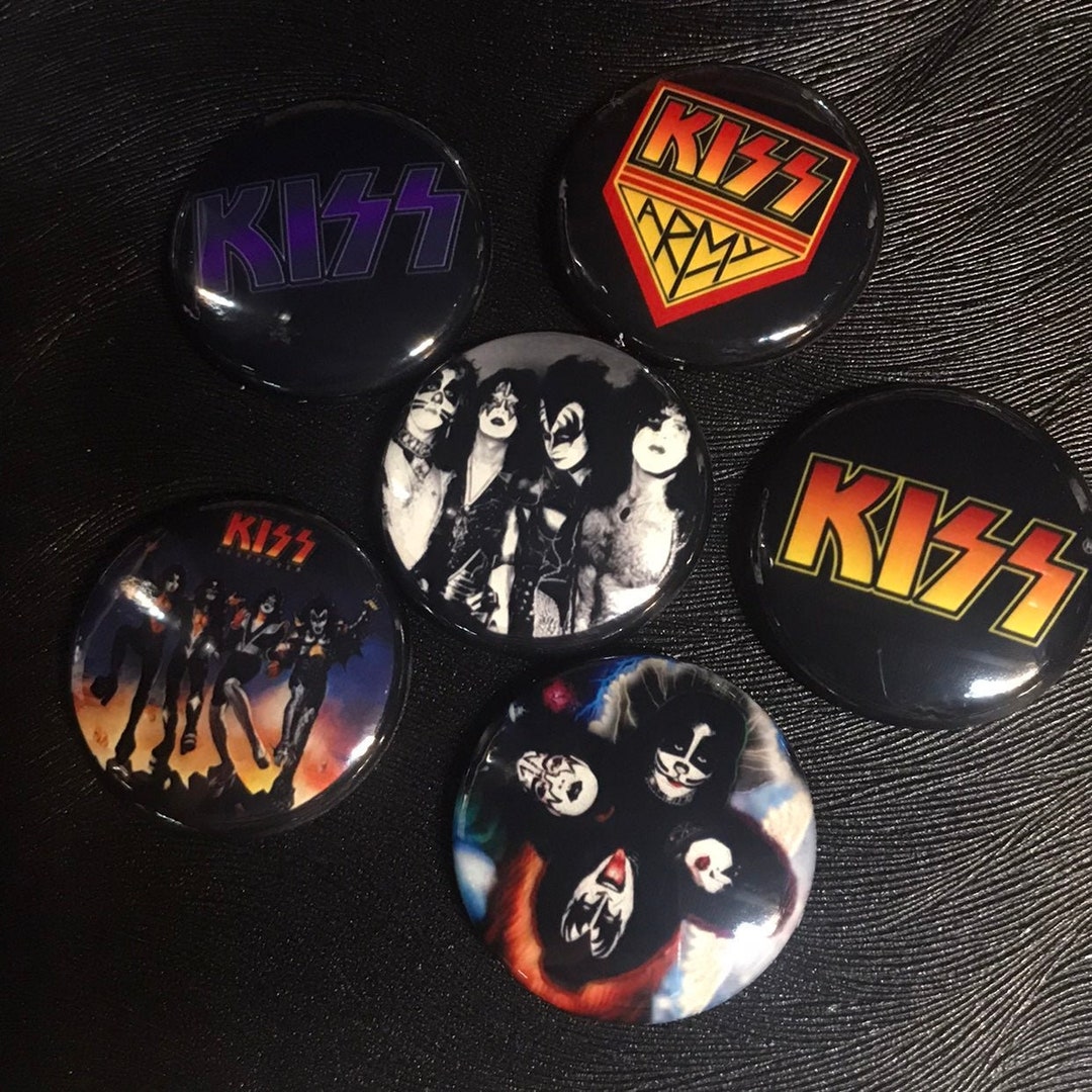 6 Pack KISS Badge Button Set - Etsy
