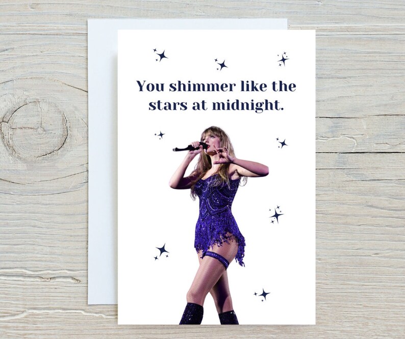 Printable Taylor Birthday Card Midnights Happy Birth-tay Card Digital ...