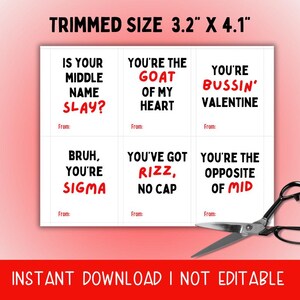Slang Valentine Cards, Middle School Valentine's Day Cards, Tween Teen ...