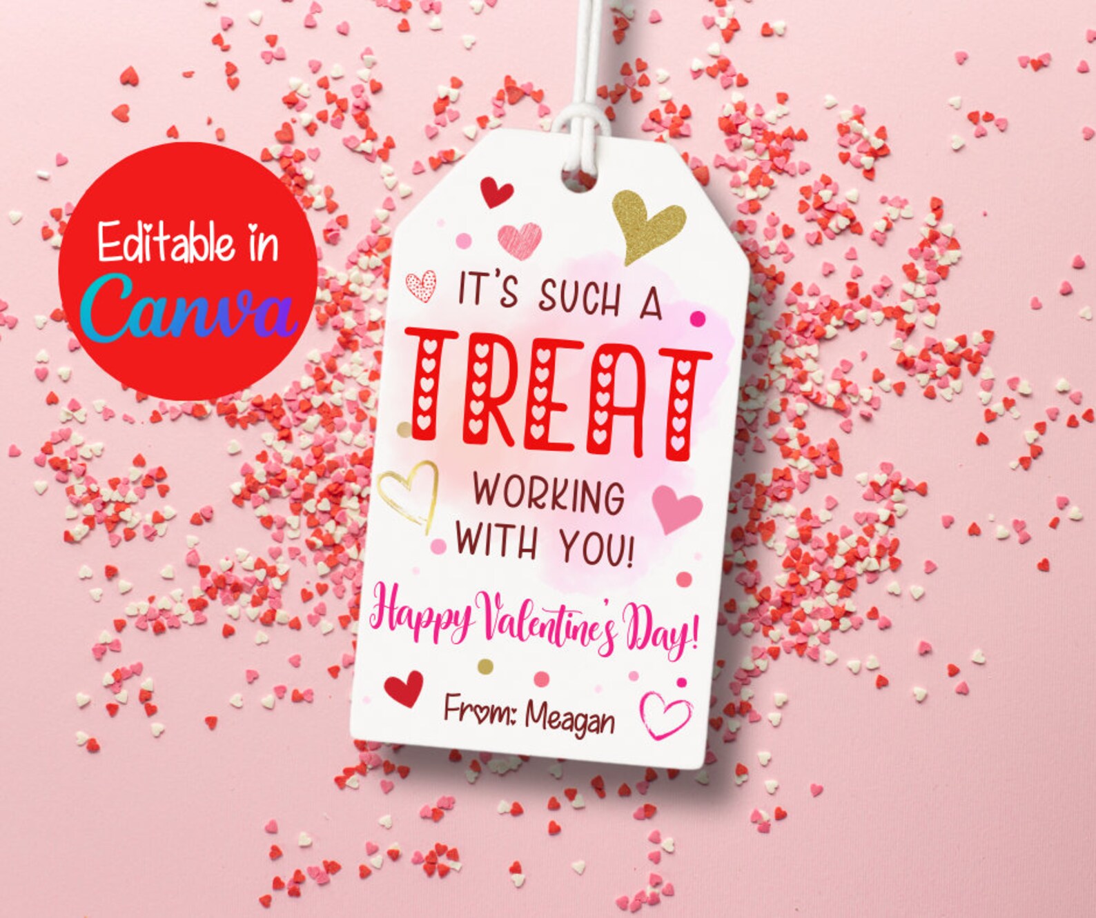 Valentine's Day Tag, Sweet Treat, Kids Valentine Printable, Class Favor ...
