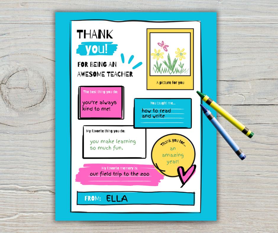 Teacher Appreciation Printable | Teacher Thank You | Teacher Gift ...