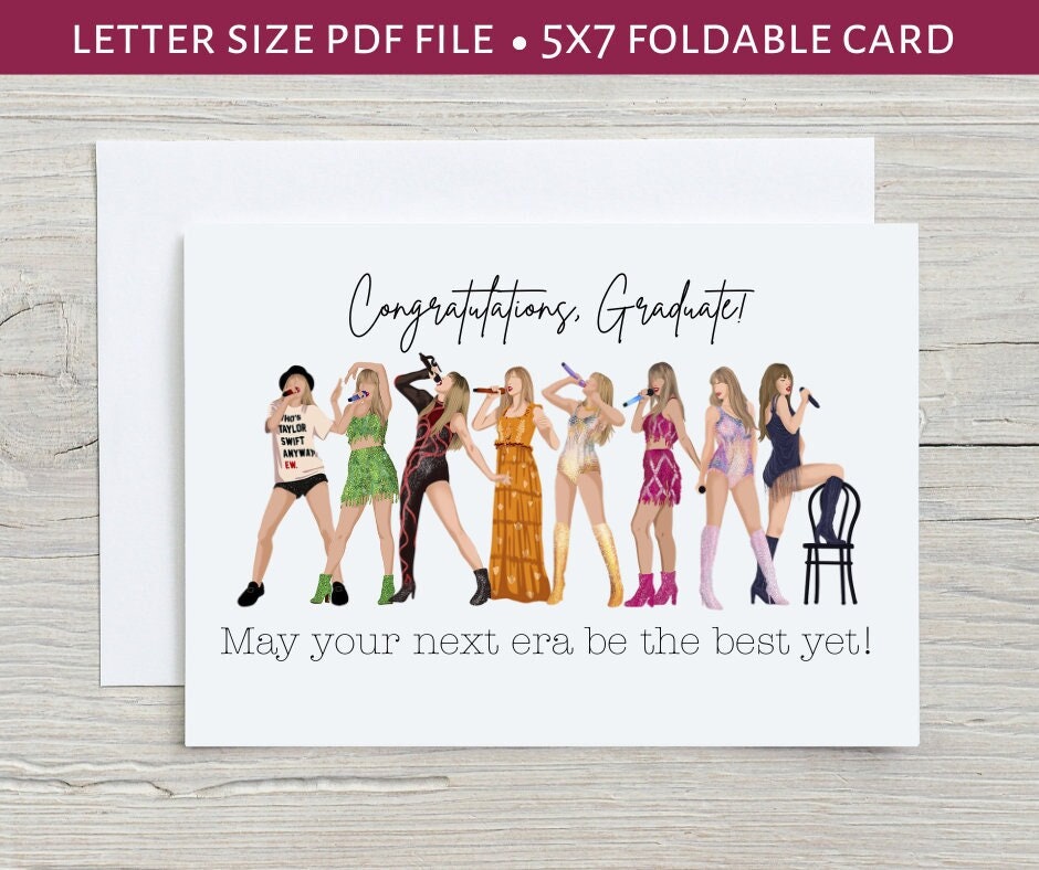 Printable Taylor Graduation Card | Card for Graduate | Digital ...