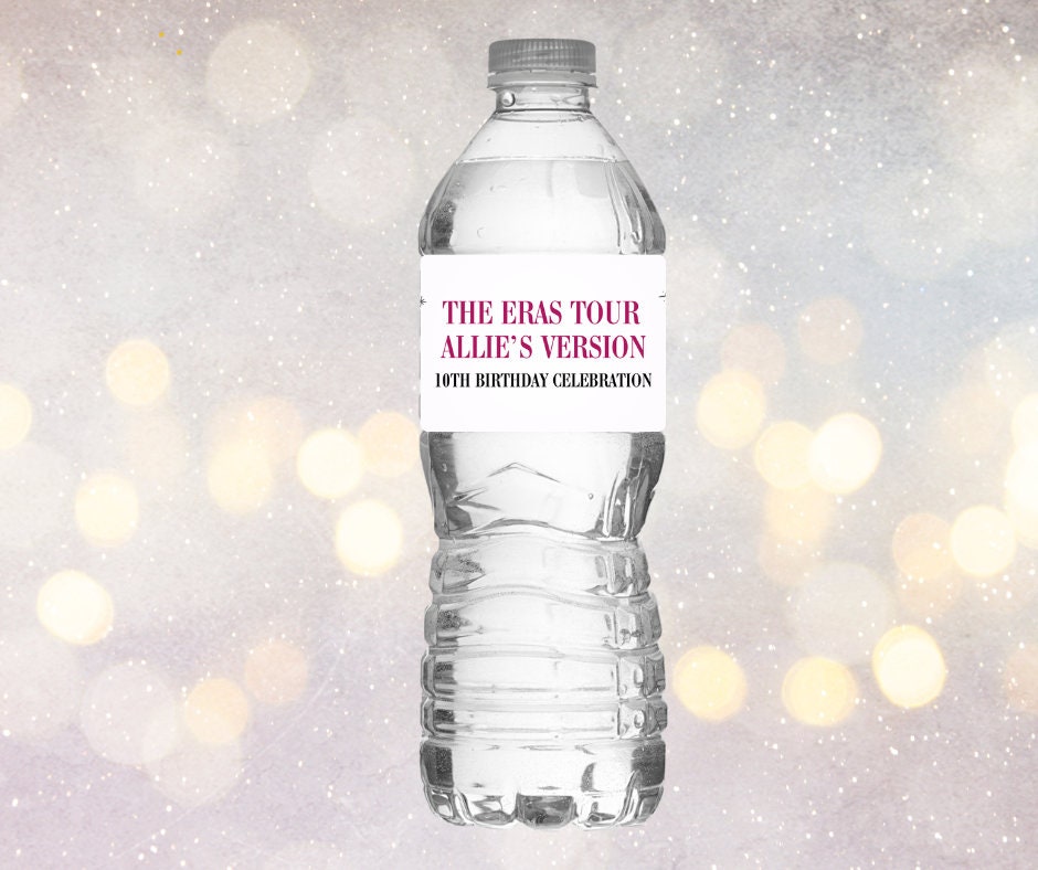 Eras Taylor Birthday Bottle Label Eras Tour Birthday Package Eras ...