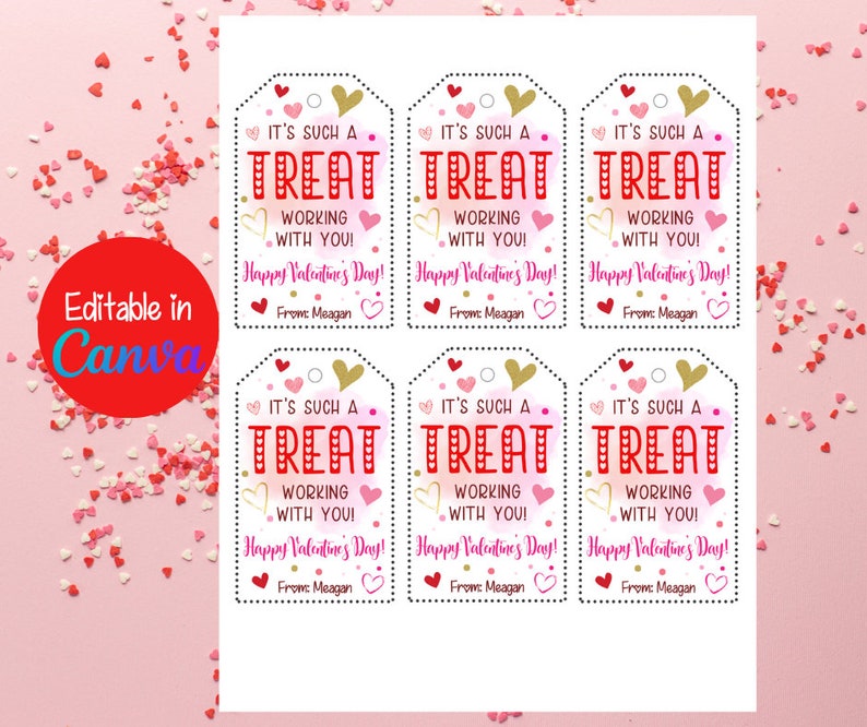 Valentine's Day Tag, Sweet Treat, Kids Valentine Printable, Class Favor ...