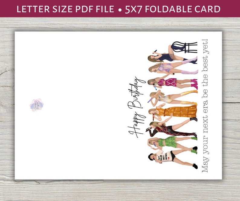 Printable Taylor Swift Birthday Card Swifty Birthday Digital Birthday ...