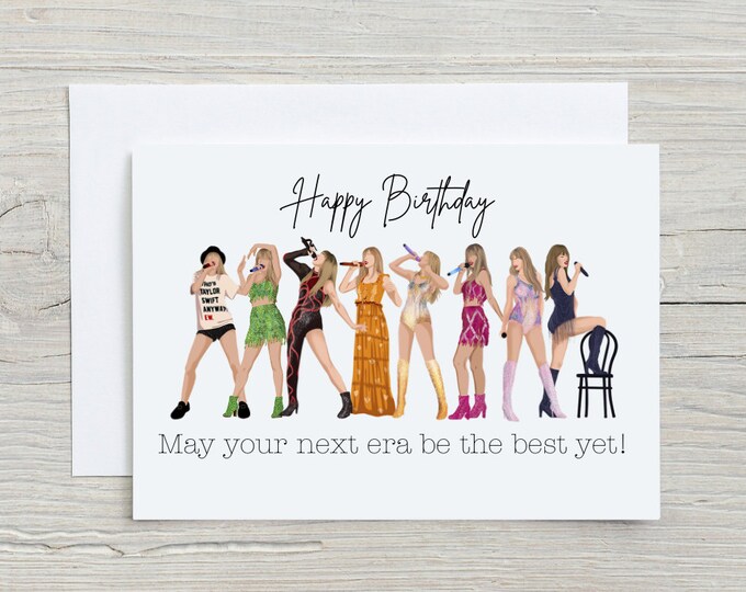 Happy Birth-tay / Taylor Swift Inspired Birthday Card / Birthday Gift ...
