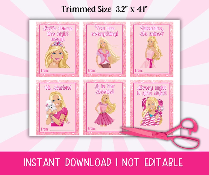 Barbie Valentine Cards, Valentine's Day Cards, Valentine Printable ...