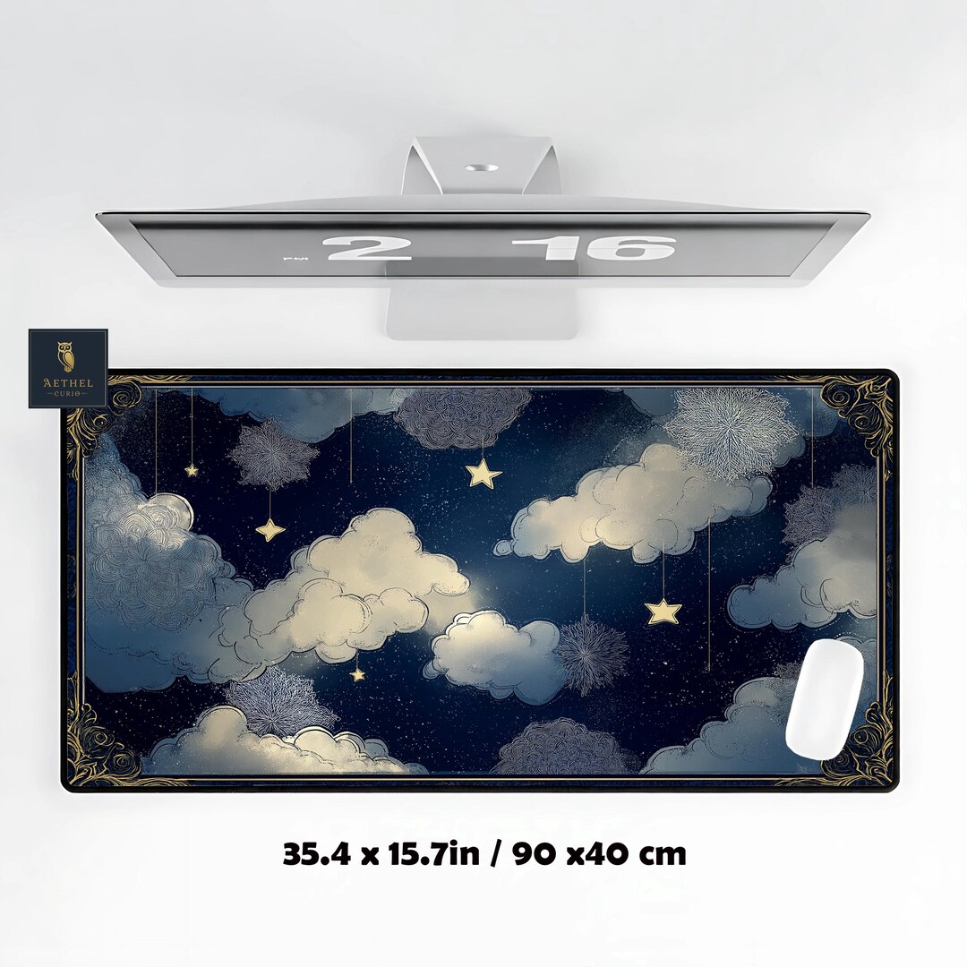 Clouds Desk Mat: RGB LED Kawaii Mouse Pad - Etsy