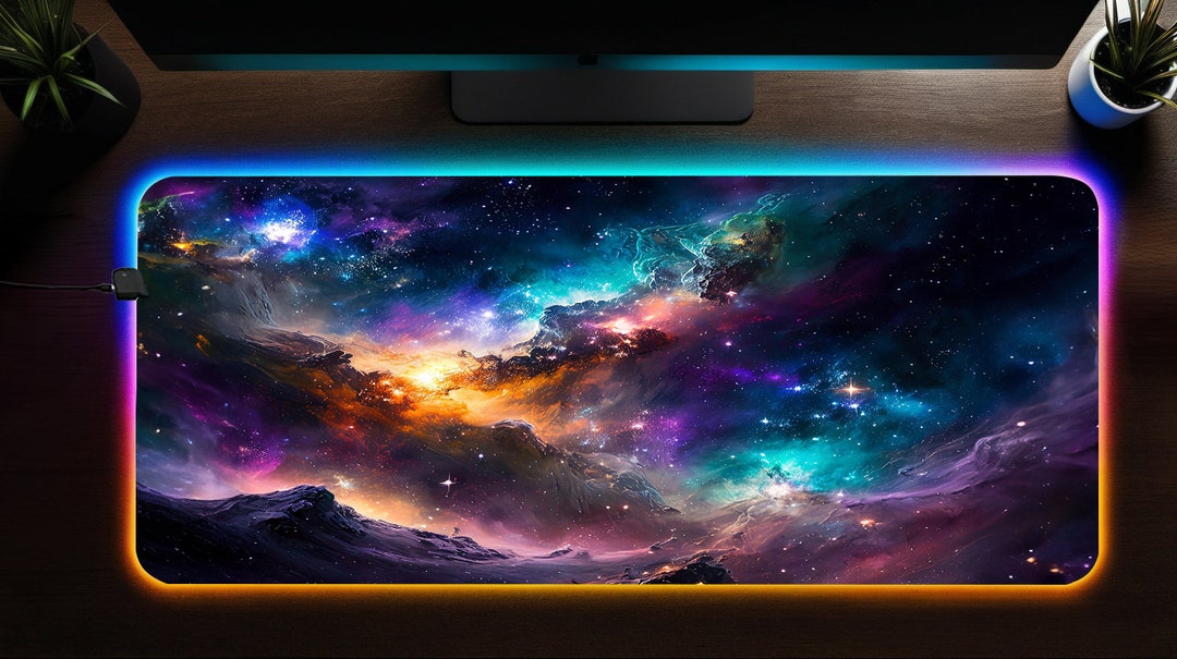 Nebula LED Gaming Mouse Pad, Cute Desk Mat, Deep Space Mouse Pad, XXL ...