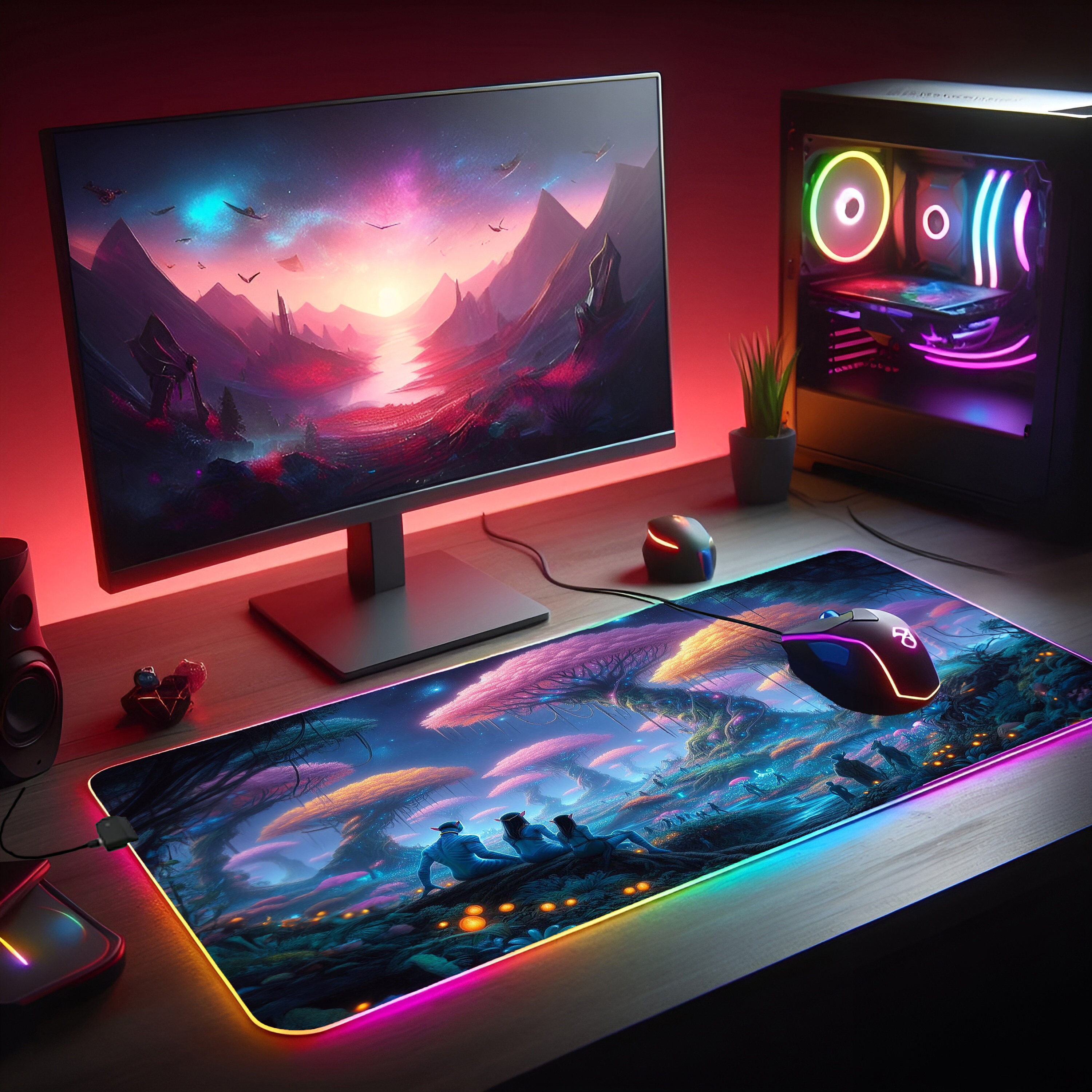 Avatar Mouse Pad, LED Gaming Mouse Pad, XXL Desk Mat, Mouse Pad For ...