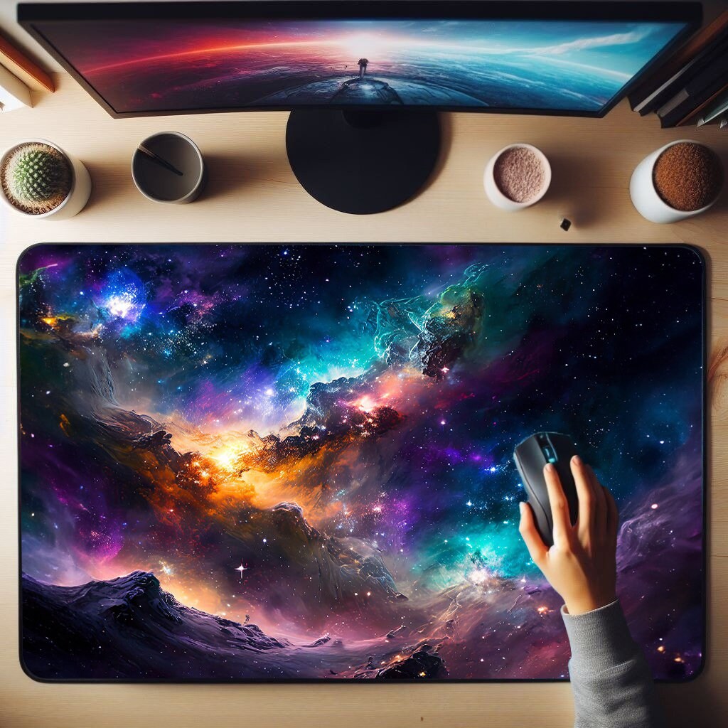 Nebula LED Gaming Mouse Pad, Cute Desk Mat, Deep Space Mouse Pad, XXL ...