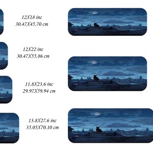 Cute Cat Desk Mat, Dark Colors Mouse Pad, Gift, LED Gaming Mouse Pad ...