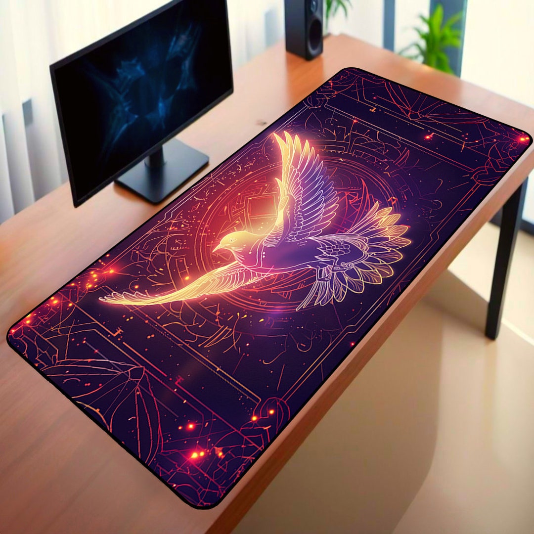 Futuristic Mouse Pad, Aesthetic Desk Mat, Celestial Led Gaming Mouse ...