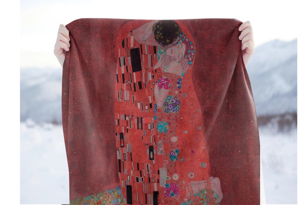Gustav Klimt the Kiss Blanket, Anniversary Blanket Gift, Valentine's ...