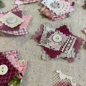 Pink Button Snippet Clusters for Slow Stitch, Junk Journals or Crafts (set of 10) - Etsy