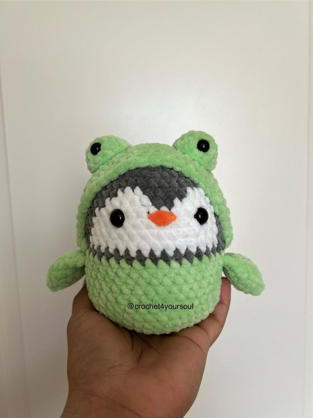 Penguin Plushie Frog Plushie Crochet Plushie Crochet Animal Ready to ...