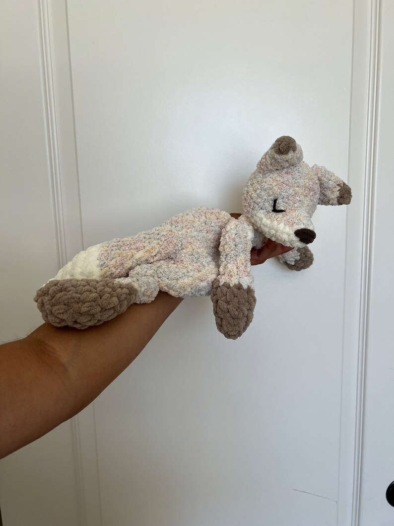 READY TO SHIP Fox Lovey 17 Inches Long Crochet Animal Animal Snugglers ...