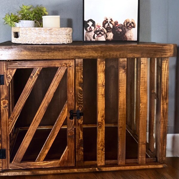 Wooden Dog Crate - Etsy