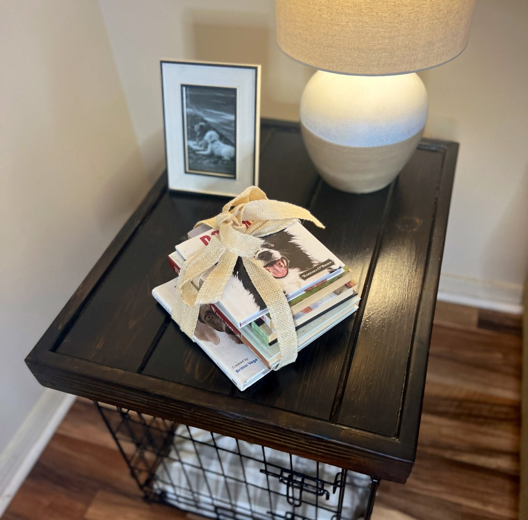 Solid Wood Kennel Topper,wooden Crate Table Top,kennel Topper With ...