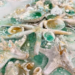 Seashell Resin Art Beach Art - Etsy