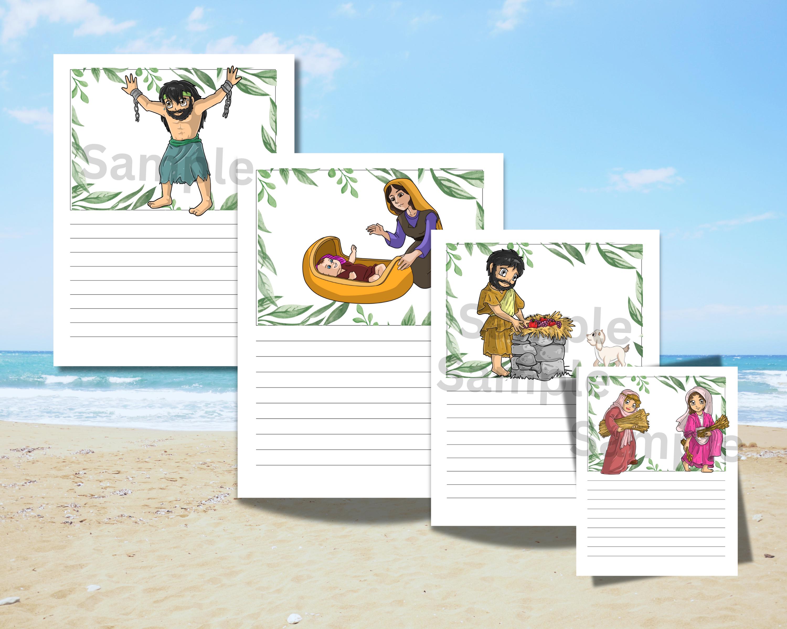Bible Characters Printable Stationary Stationary Bundle, Christian ...