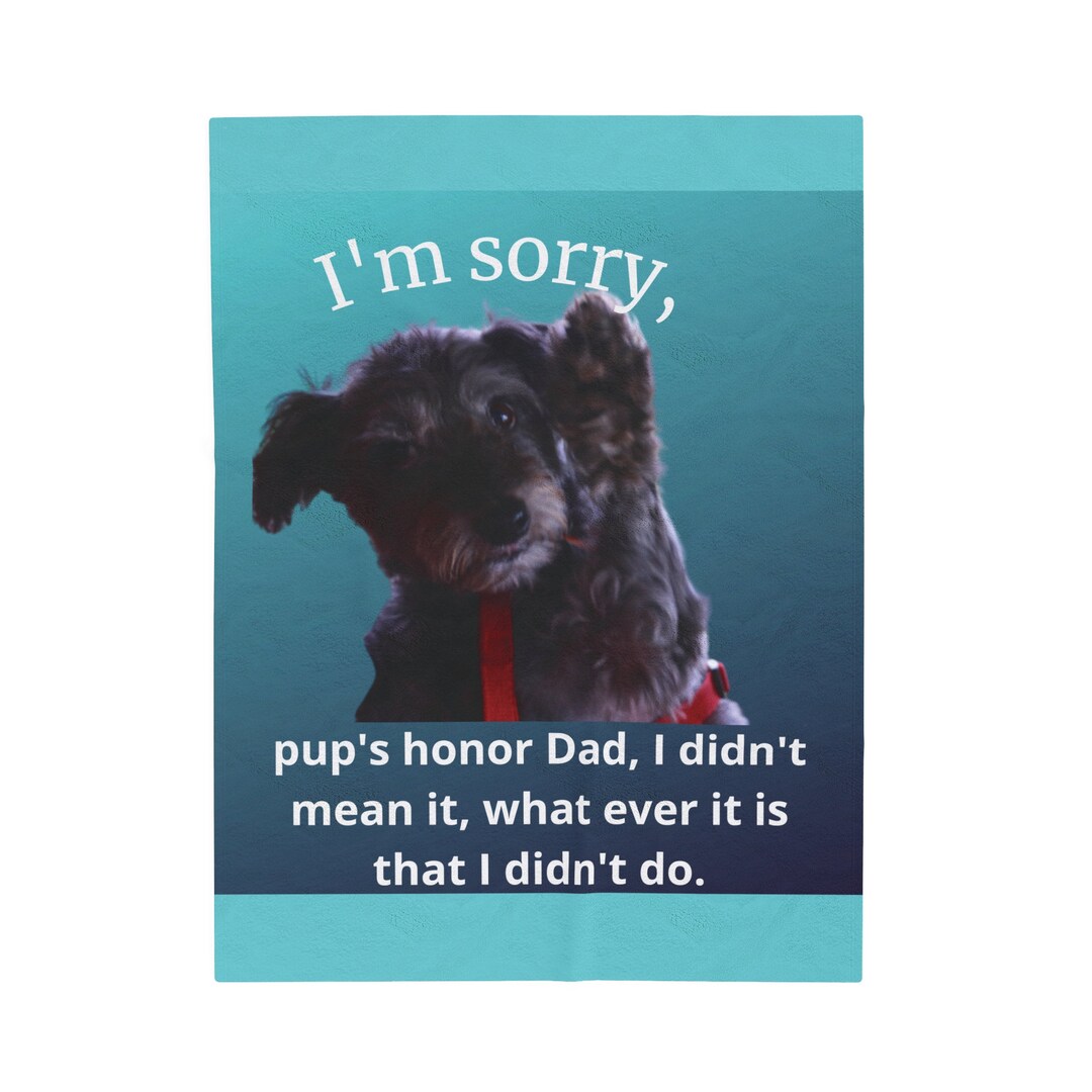 I'm Sorry Miniature Schnauzer or Snorkie Velveteen Plush Blanket, Cute ...