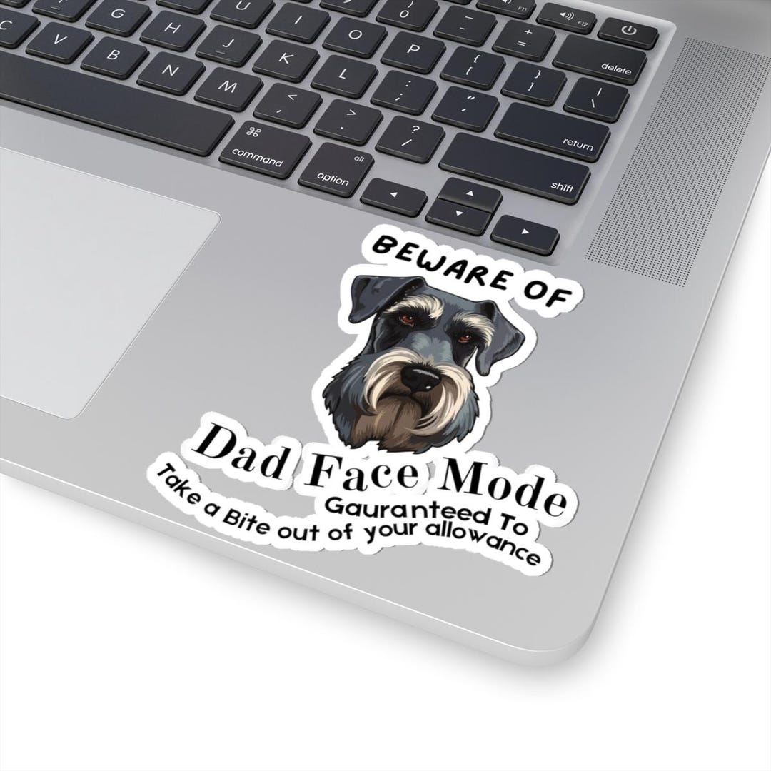 Beware of Dad Face Mode Stickers, Funny Dad Stickers, Dog Lover Decals ...