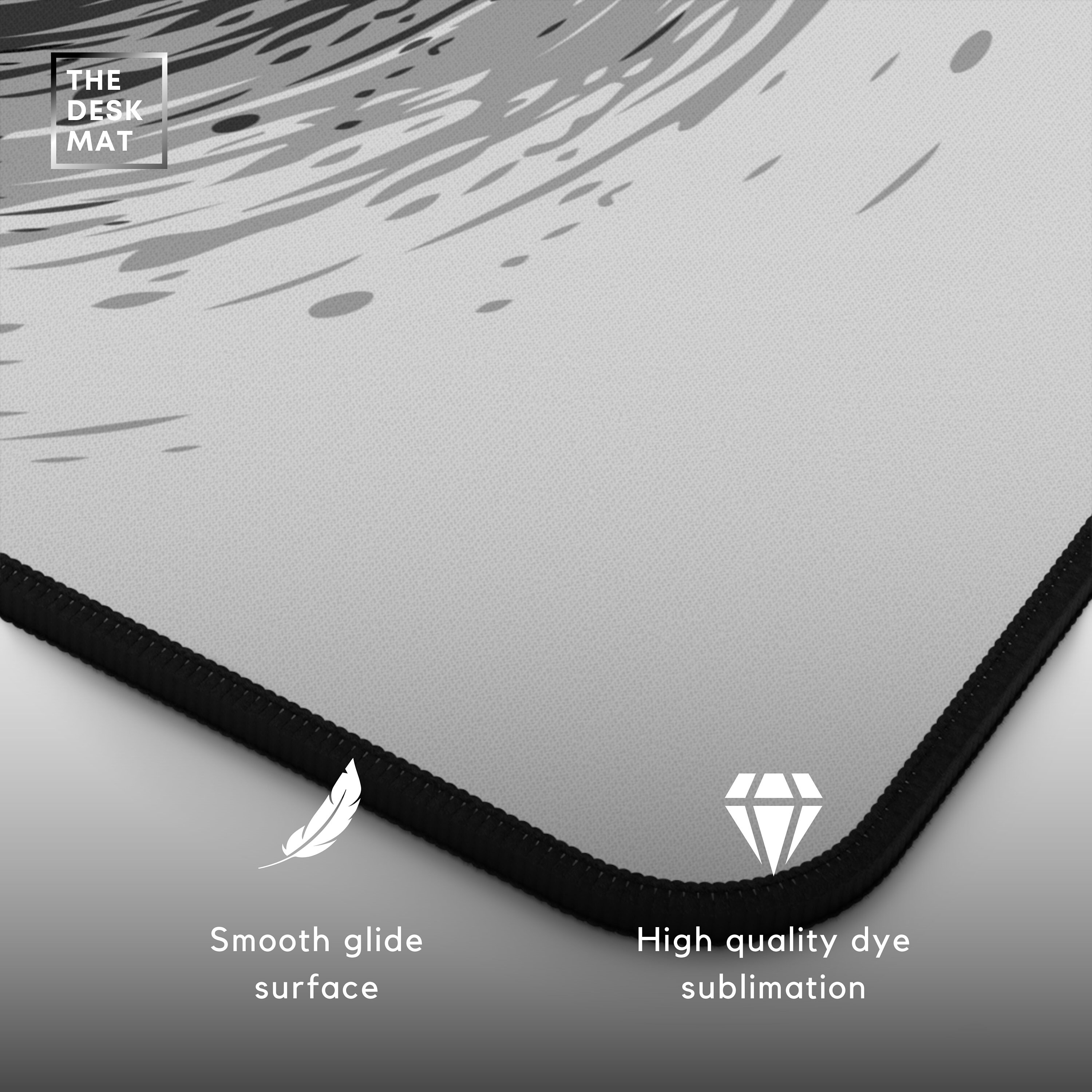 Black Hole Abstract Desk Mat Minimalistic Spiral Gradient Mouse Pad ...