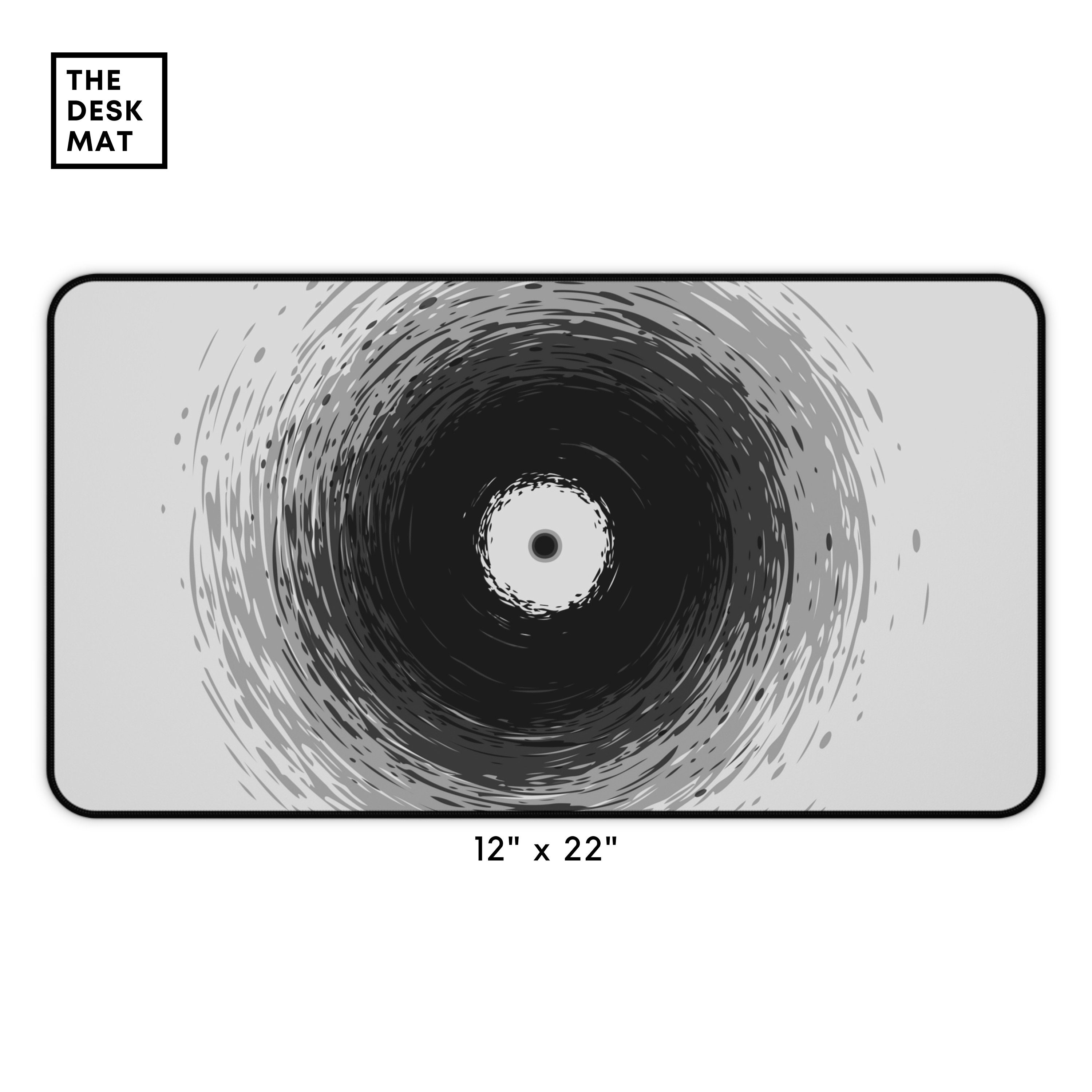 Black Hole Abstract Desk Mat Minimalistic Spiral Gradient Mouse Pad ...