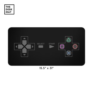 Video Game Controller Desk Mat, Retro Controller Button Mousepad, Large ...